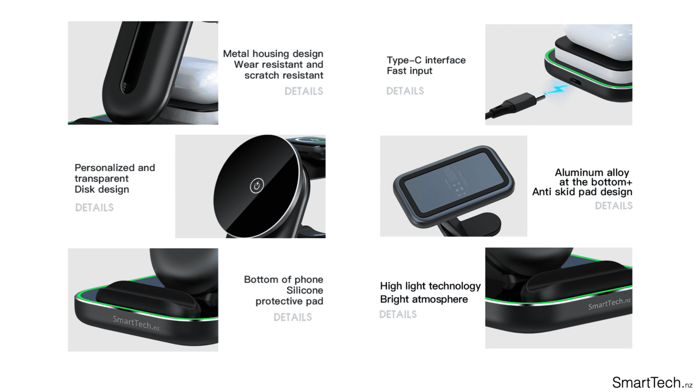 "Premium Wireless Charger: Fast Charging for Qi-Compatible Devices